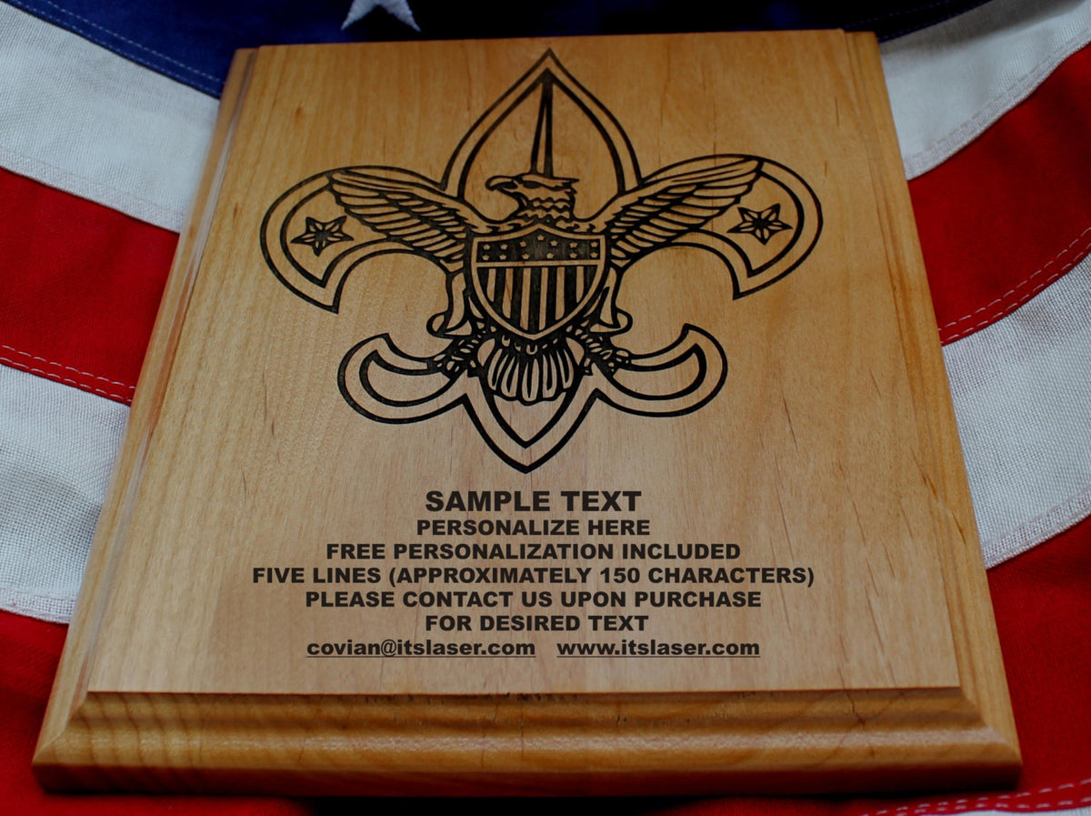 Boy Scouts of America solid wood free personaliazation on plaque ...