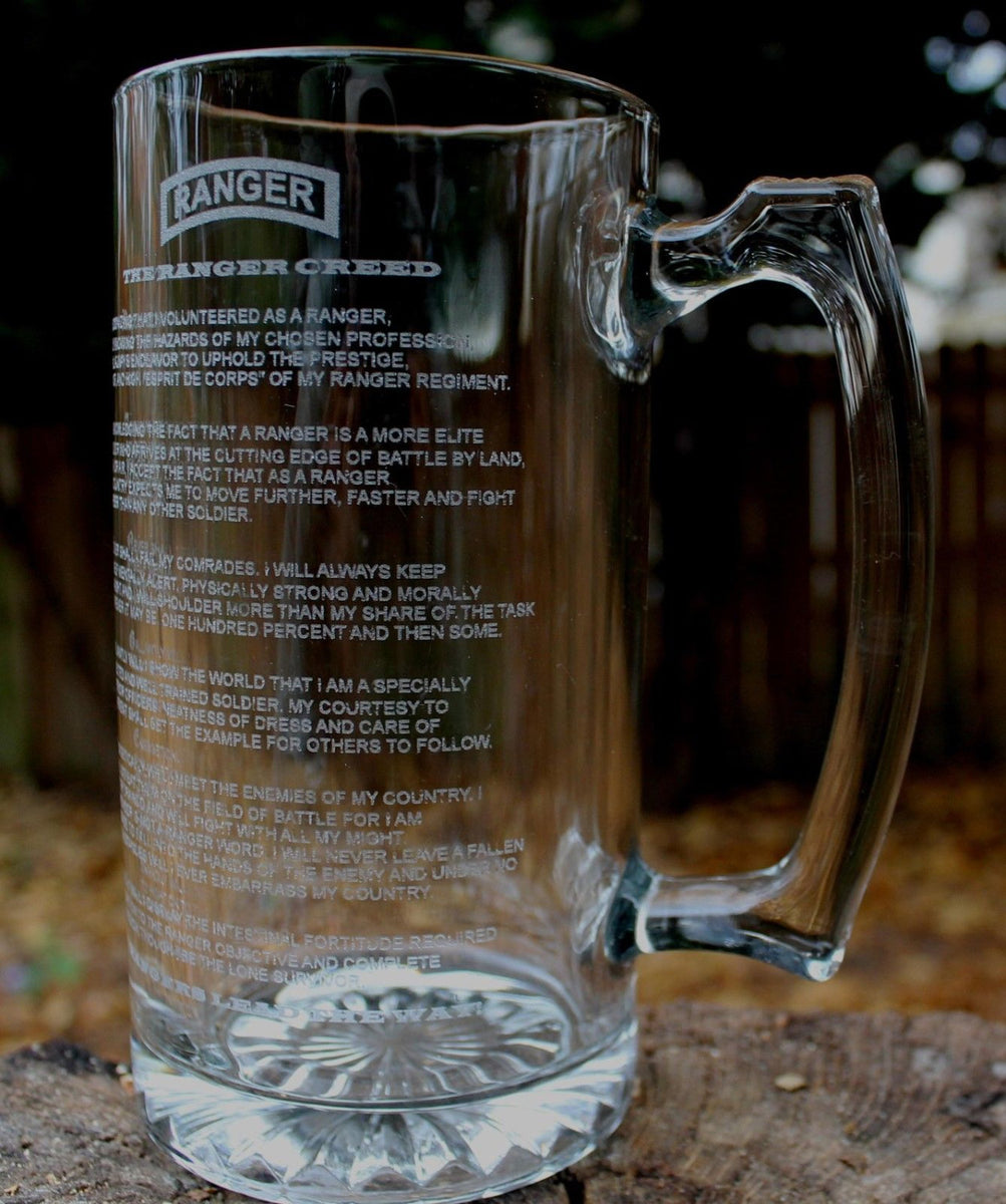 US Army Ranger Creed Beer Mug – ItsLaser Engraving